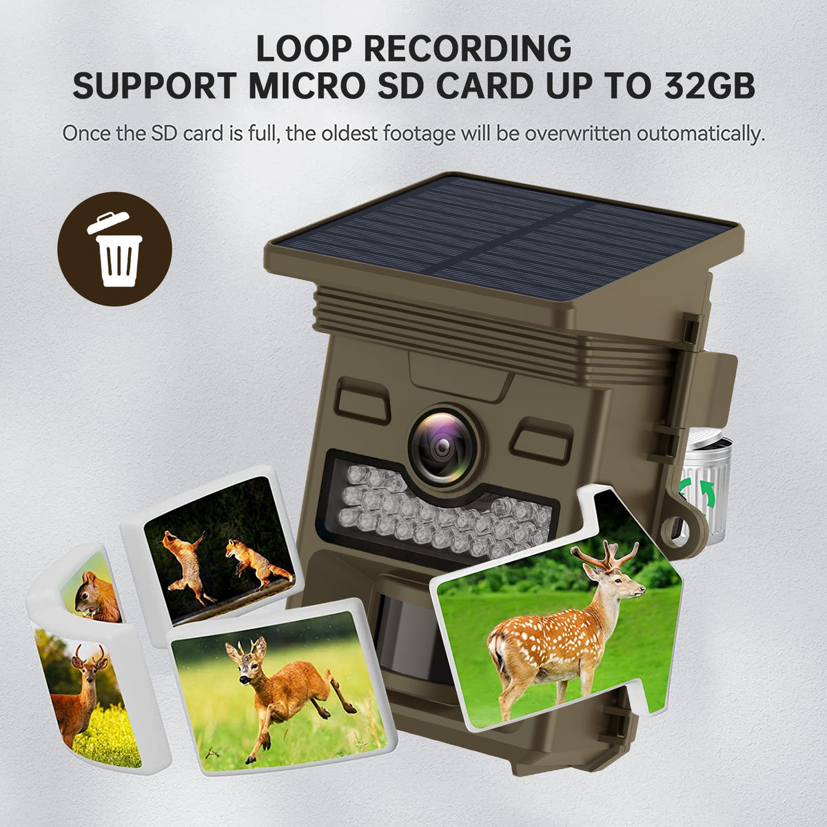 Voopeak TC19 32MP Solar Trail Game Camera With Three Power Supply Meth