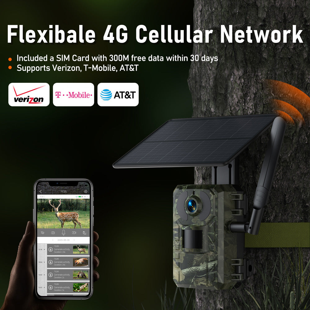 Solar No-Glow Cellular Trail Game Camera | Voopeak