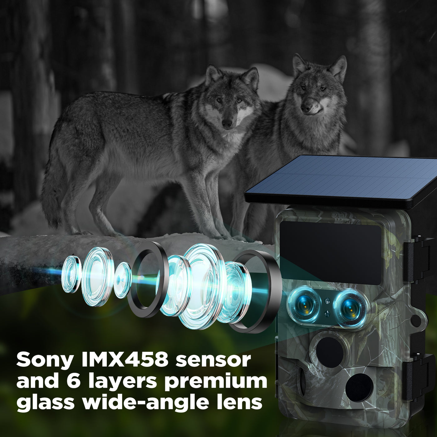 60MP Starlight Color Night Vision Solar Trail Camera | Voopeak