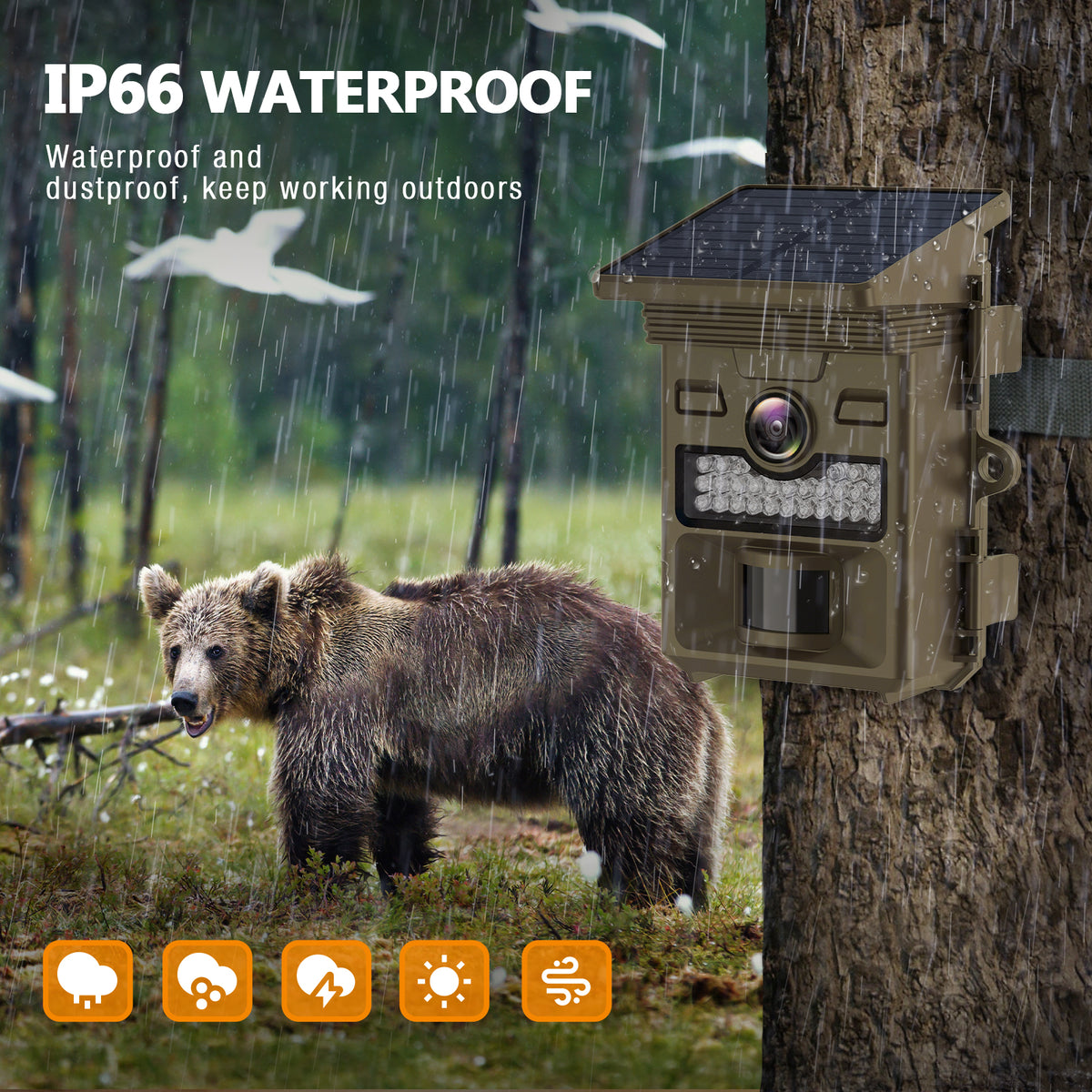 Voopeak TC19 32MP Solar Trail Game Camera With Three Power Supply Meth