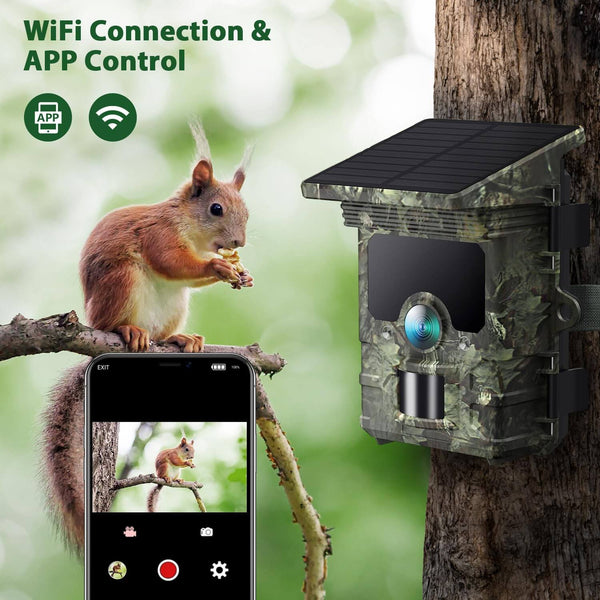 4K 46MP WiFi Bluetooth Solar Wildlife Game Camera