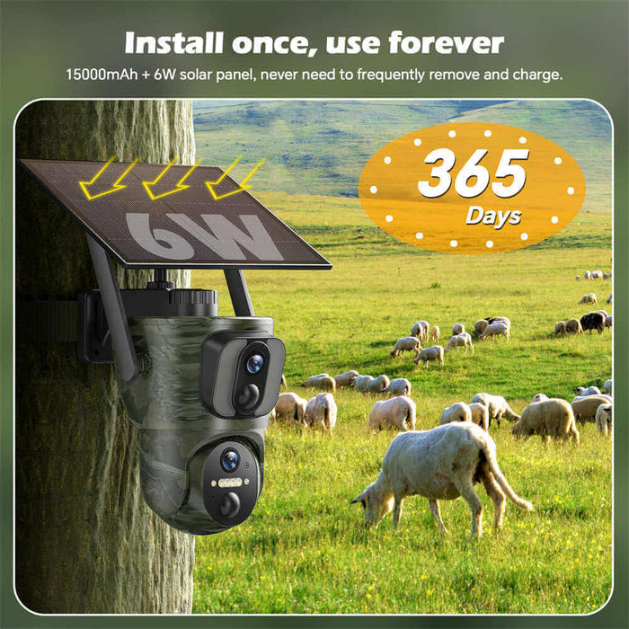 360° Full View PTZ Solar Cellular Trail Camera For Security | Voopeak